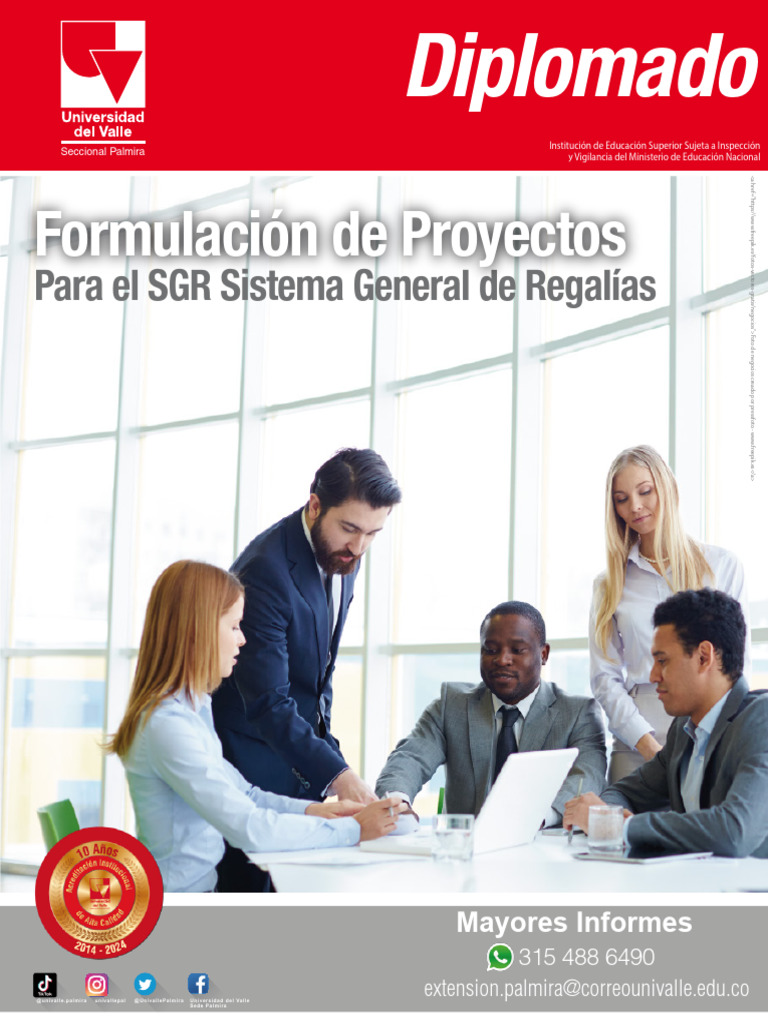 DIPLOMADO Formulación de Proyectos para El SGR | PDF | Universidad | Educación más alta