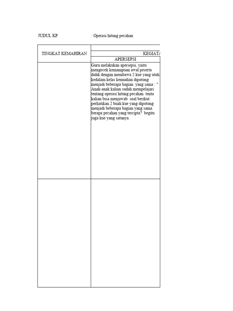128-Nurul Hidayah Tabel Skenario Literasi Numerasi | PDF | Metode ...