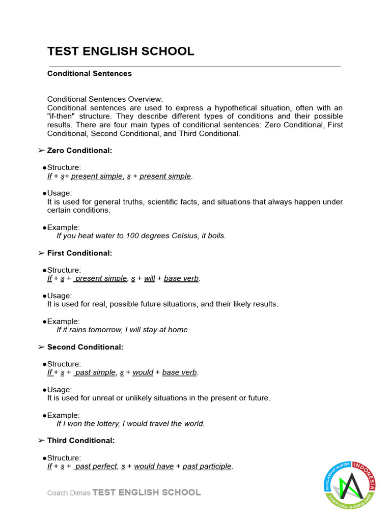 Conditional Sentences | PDF | Language Mechanics | Linguistics