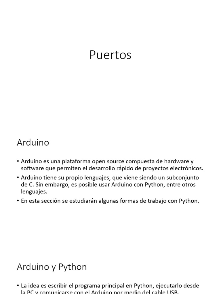 Puertos | PDF | Arduino | Electrónica