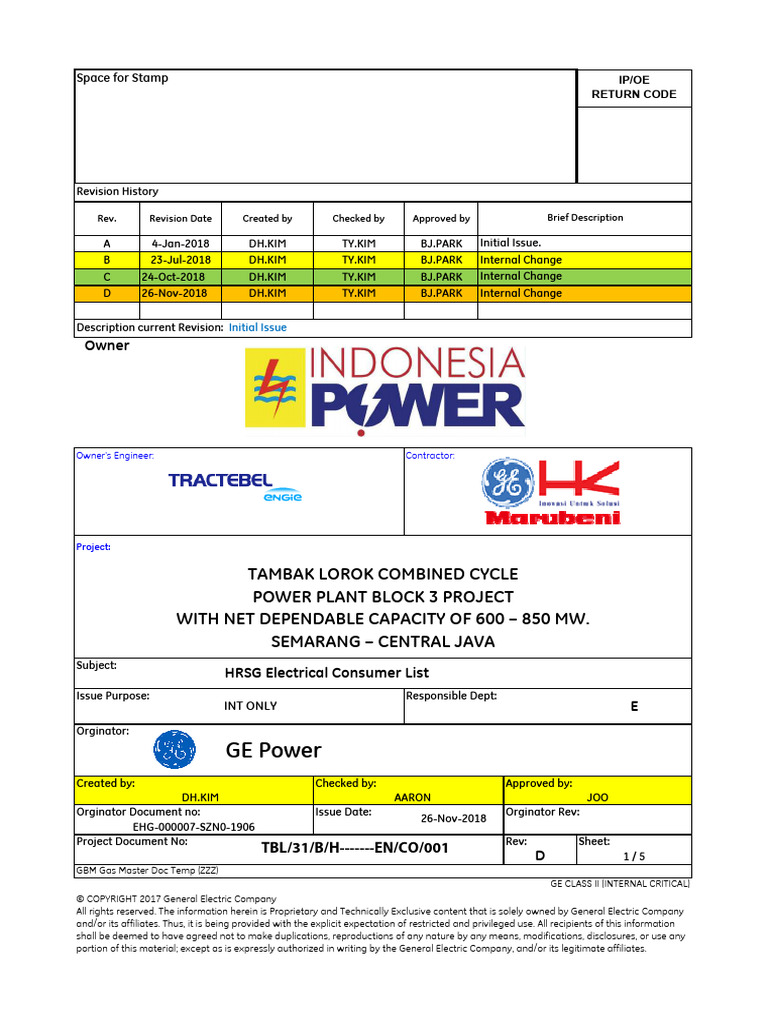 TBL - 31 - B - H - EN - CO - 001-D - en-HRSG Operating Utility ...