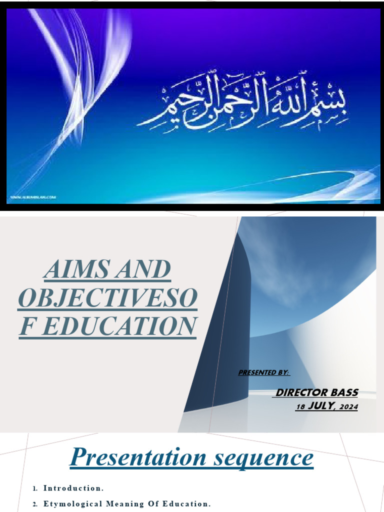 Aims and Objectives of Education | PDF | Learning | Human