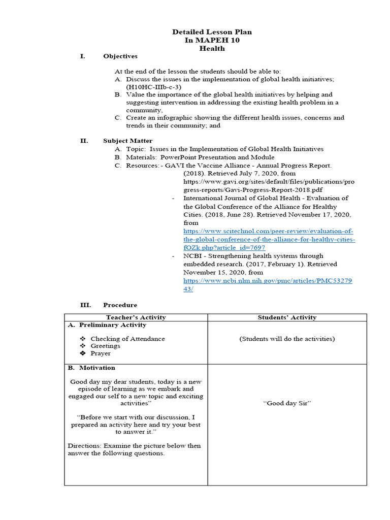 LPHealth Module 3 Lesson 3 | PDF | Infographics | World Health Organization