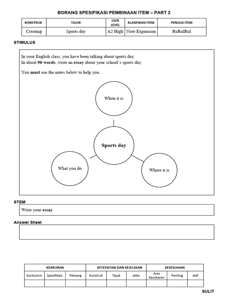Writing - Part 2 F1 | PDF