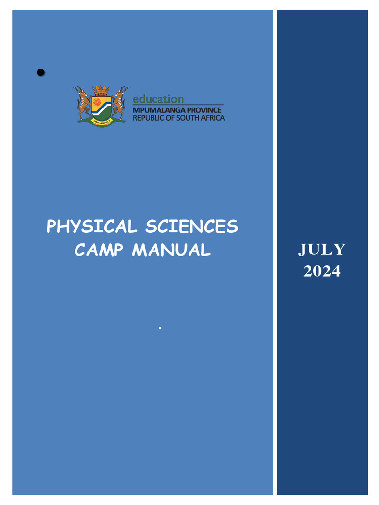 Physical Sciences Camp Manual | PDF | Reaction Rate | Chemical Equilibrium