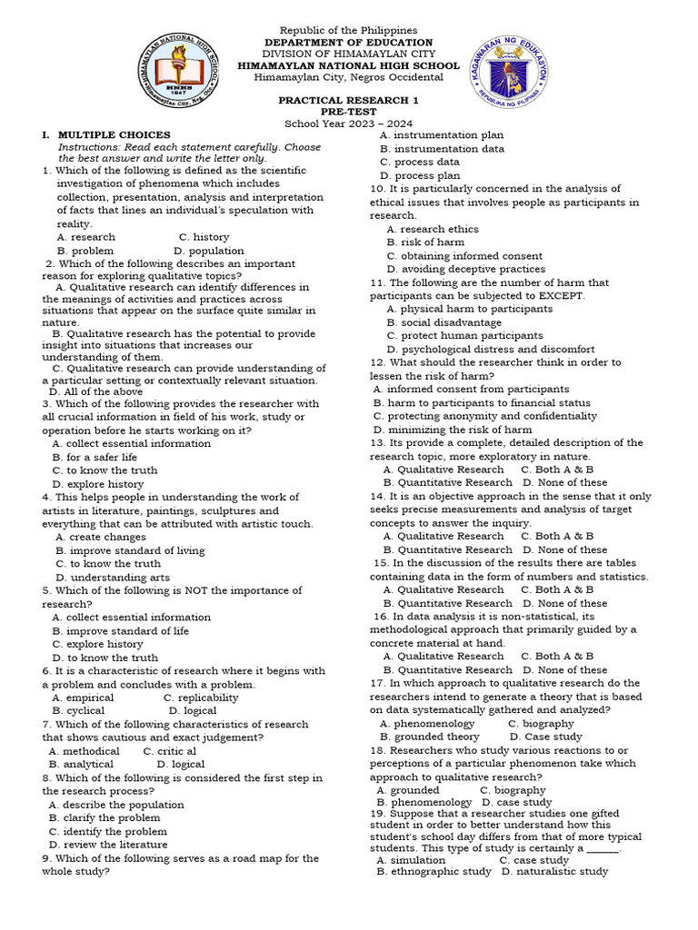Practical Research 1 Grading System | PDF | Qualitative Research ...