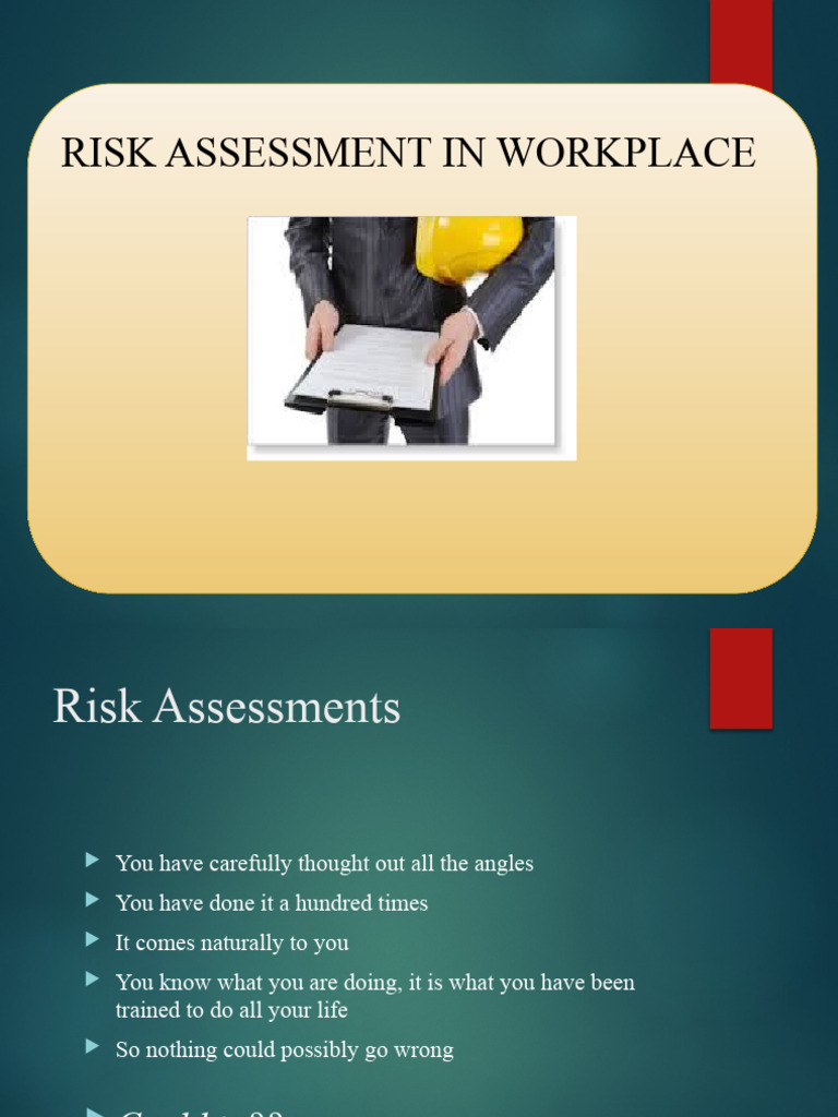 Workplace Risk Assessment Guide | PDF | Risk | Risk Assessment