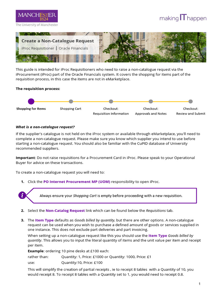 Create Non Catalogue Request Pdf Procurement Point Of Sale