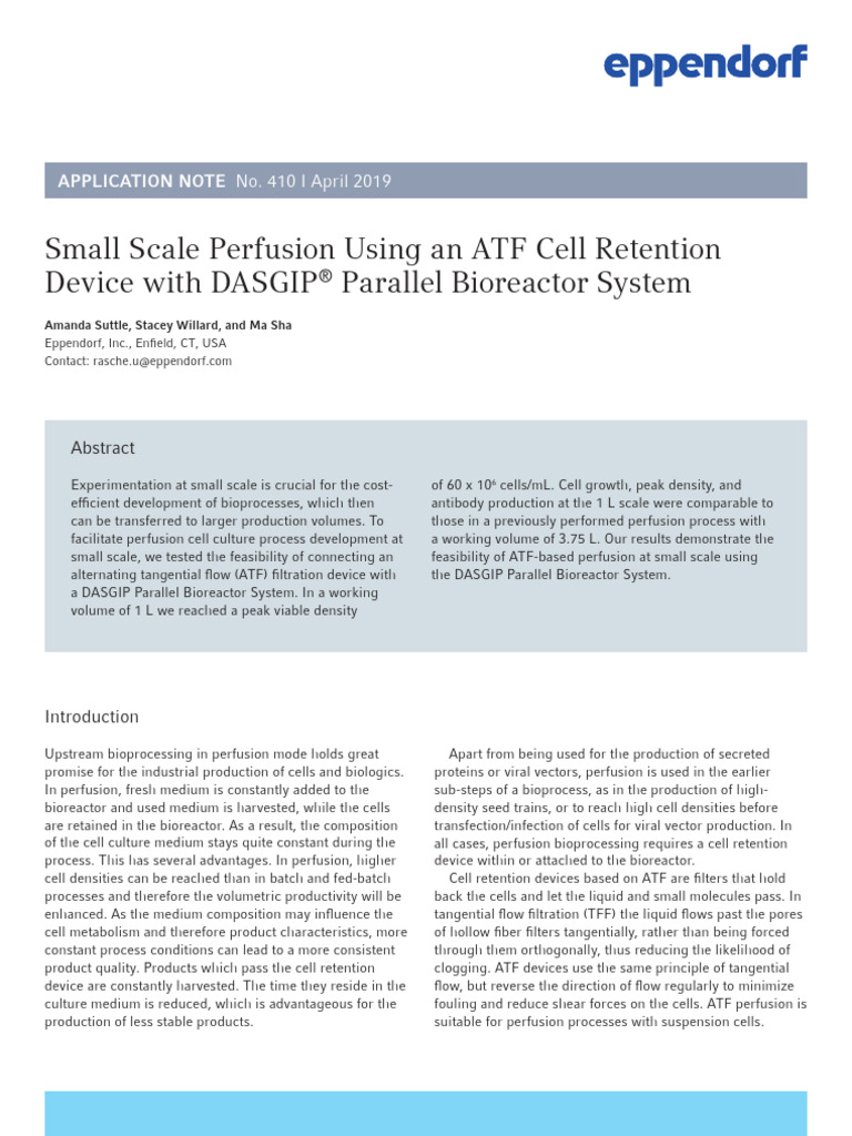 Application Note - DASGIP Parallel Bioreactor System - Small Scale ...