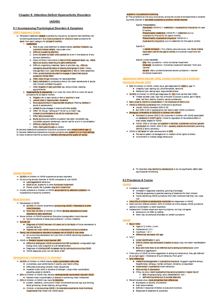 ADHD | PDF | Attention Deficit Hyperactivity Disorder | Major ...