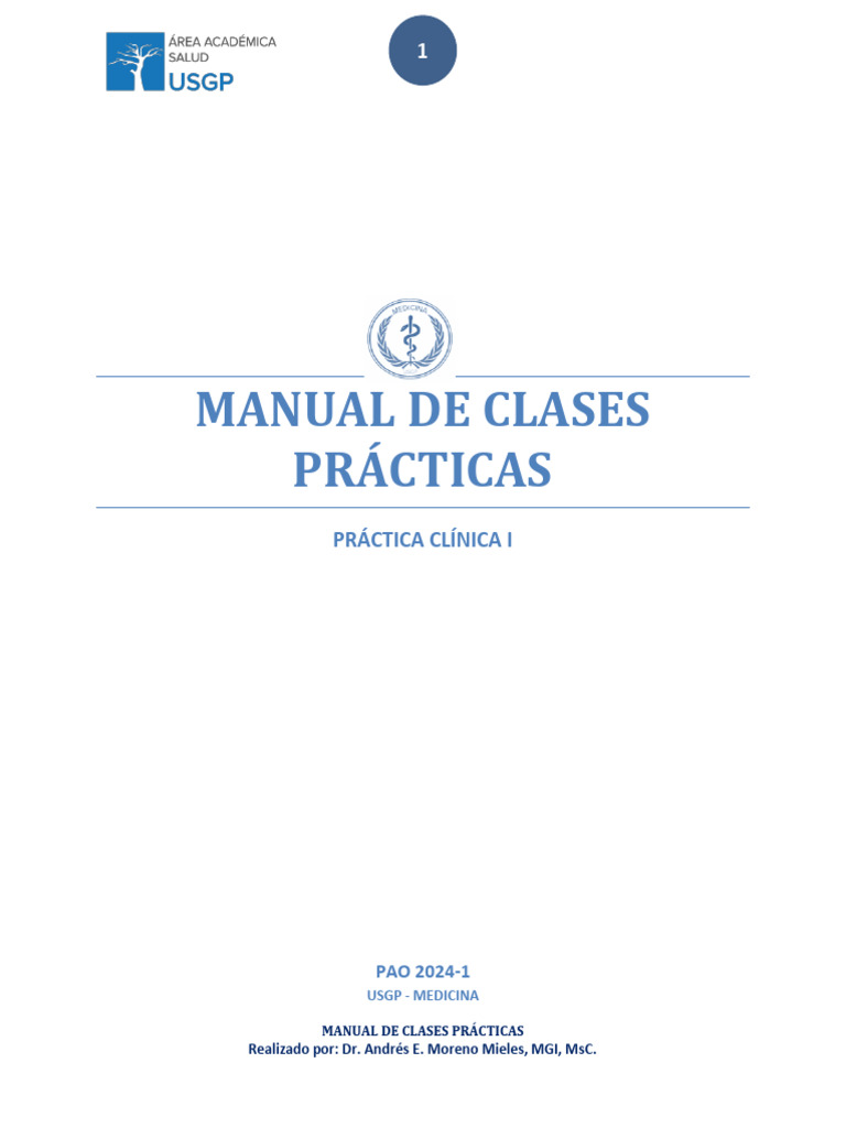 Manual de Clases Prácticas. Pc-I. Segundo Parcial. | PDF | Examen físico | Evaluación