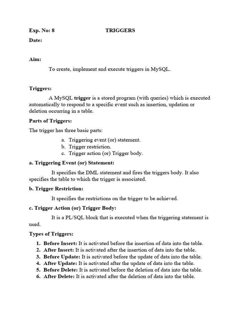Dbms 8 Exp Pdf Data Information Retrieval
