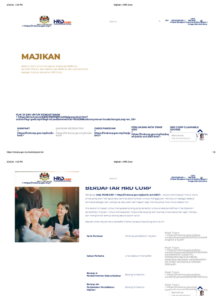 Panduan Pendaftaran Majikan HRD | PDF