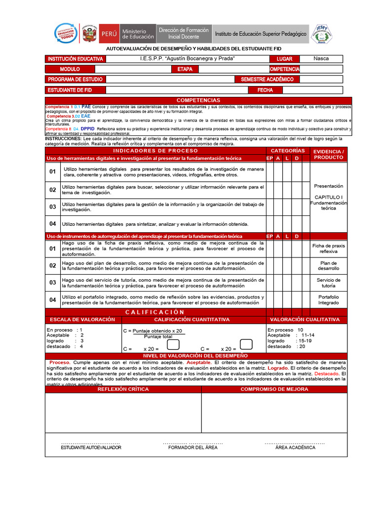 COEVALUACION Y AUTOEVALUACION FICHA | PDF | Evaluación | Maestros