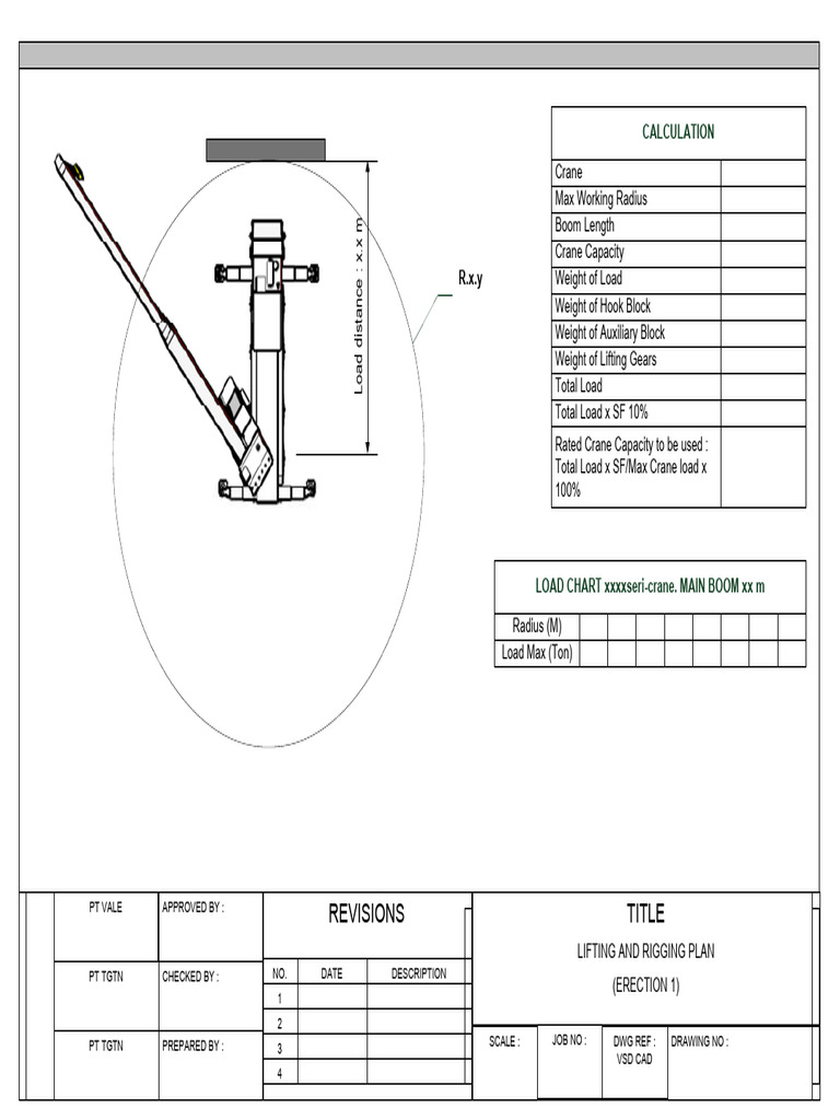 Crane Load Calculation Guide | PDF | Crane (Machine) | Construction Equipment
