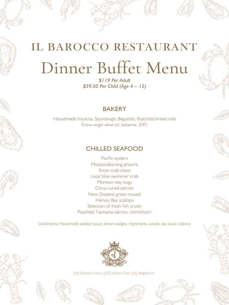 Il Barocco Dinner Buffet | PDF | Salad | Sauce