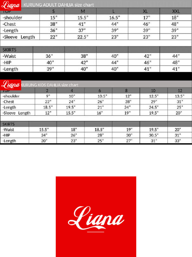 Size Chart | PDF