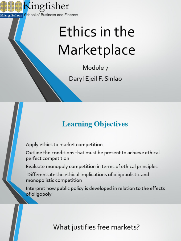 Ethics in Market Competition Explained | PDF | Monopoly | Oligopoly