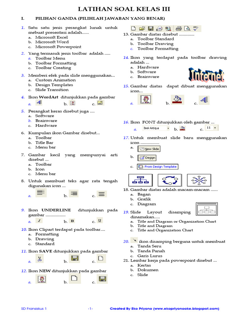 LATIHAN_SOAL_KELAS_III | PDF