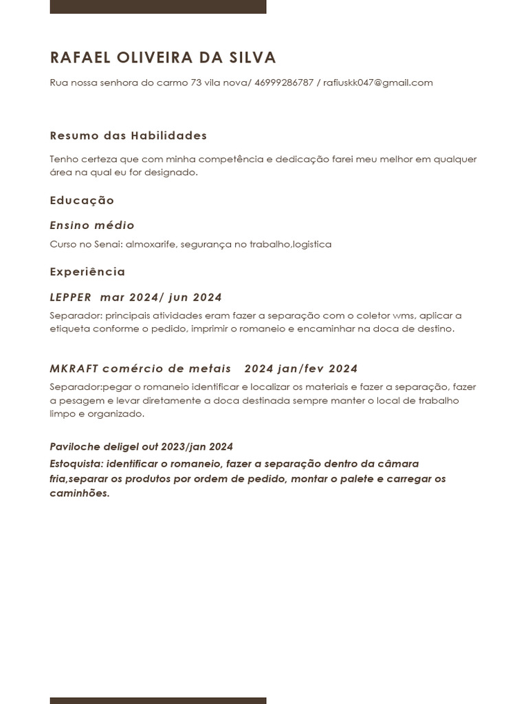 Curriculo Rafa | PDF