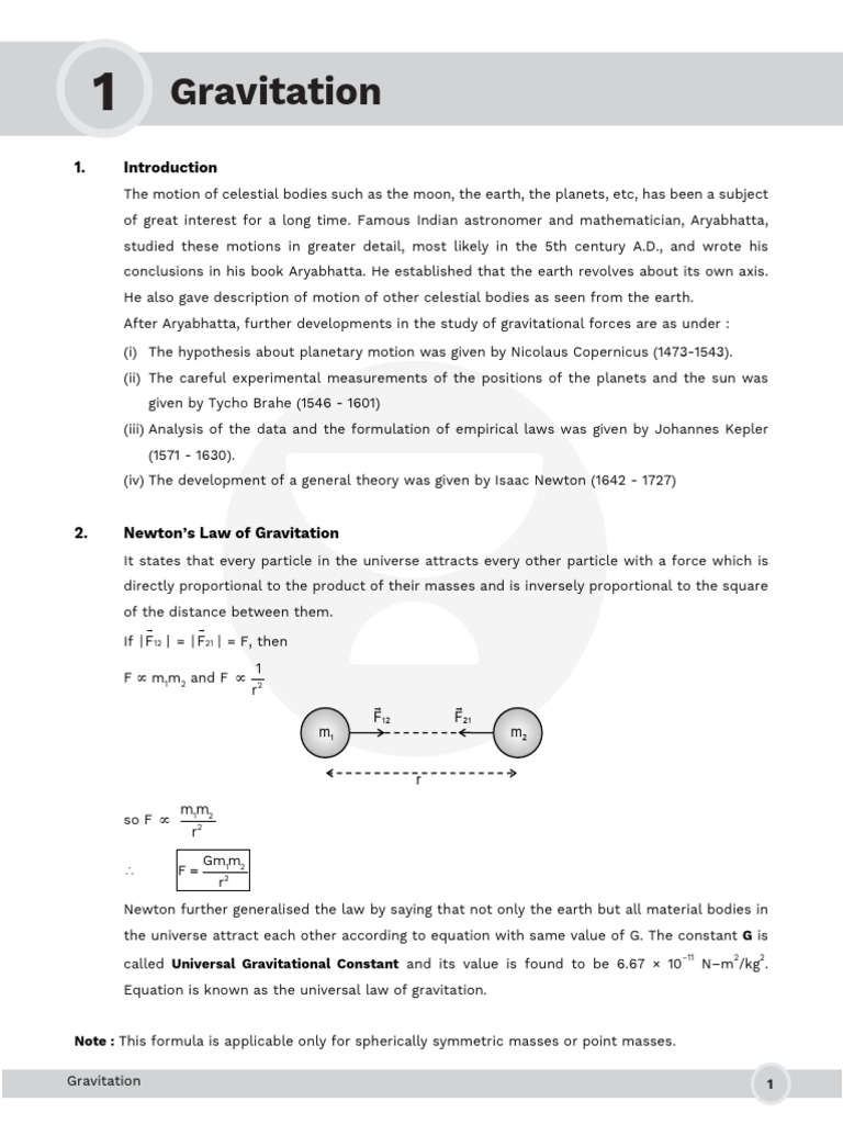 Gravitation 4.0 | PDF | Force | Newton's Law Of Universal Gravitation