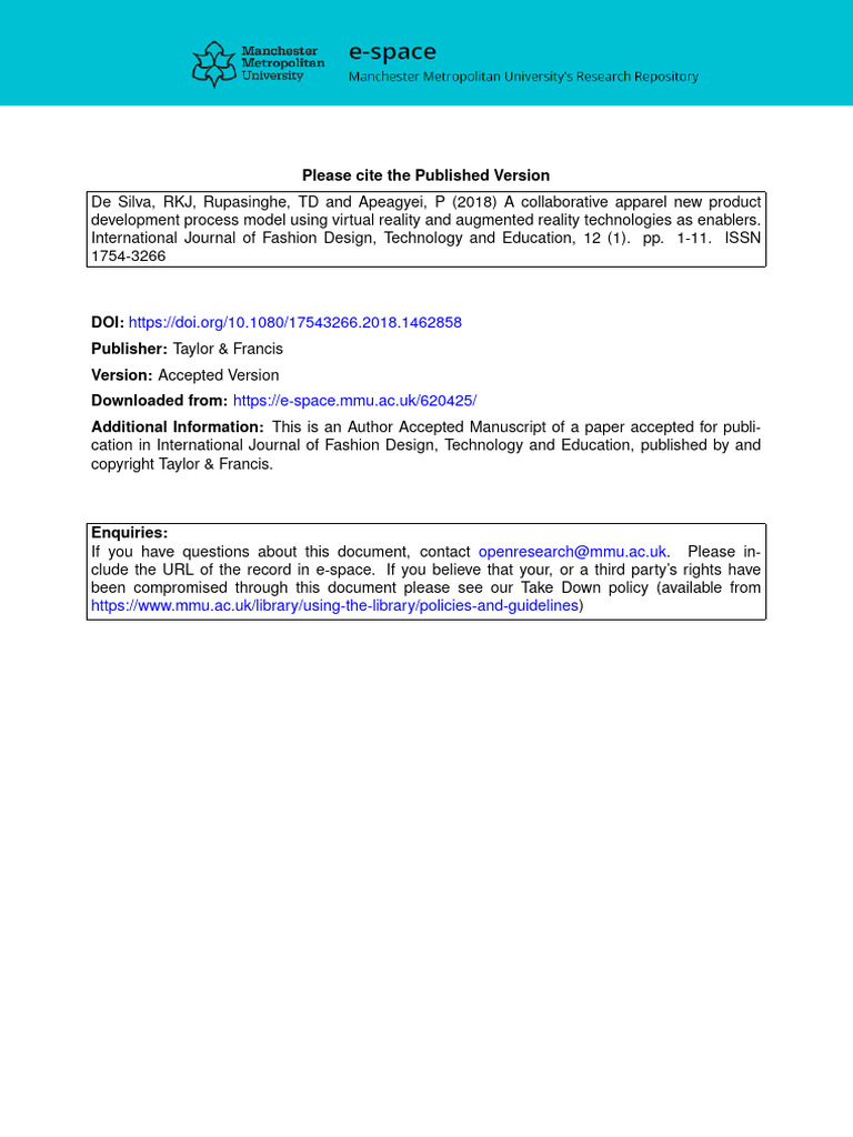 A Collaborative Apparel New Product Development Process Model Using ...