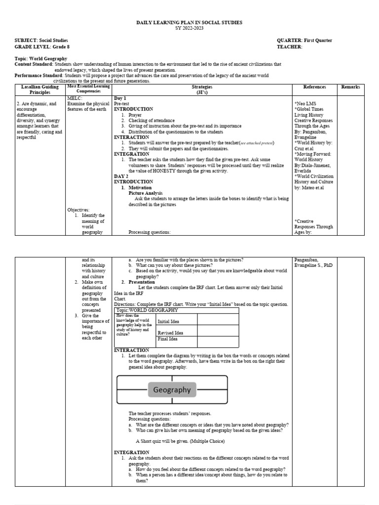 Sample DLP | PDF | Geography | Learning