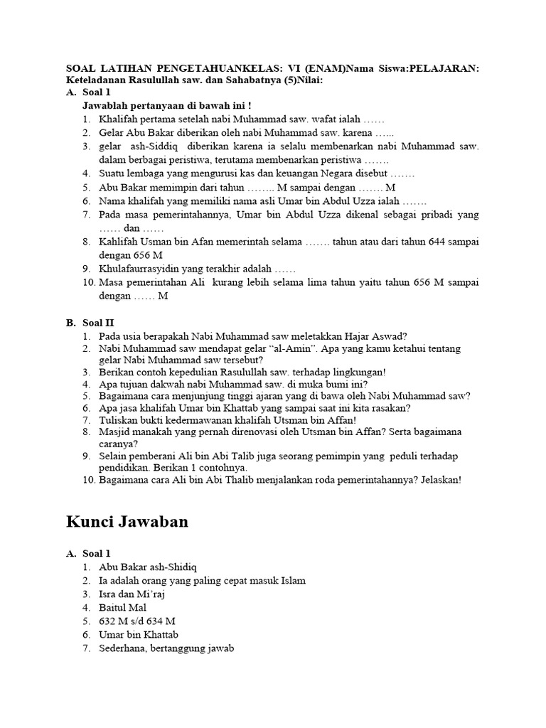 Keteladanan Rasulullah Saw. Dan Sahabatnya | PDF | Agama & Spiritualitas