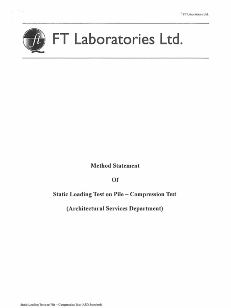 MS of Static Loading Test - Compression Test | PDF