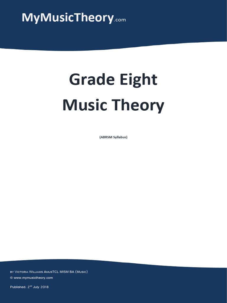 Grade 8 Music Theory Course 3 7 18 | PDF | Chord (Music) | Scale (Music)