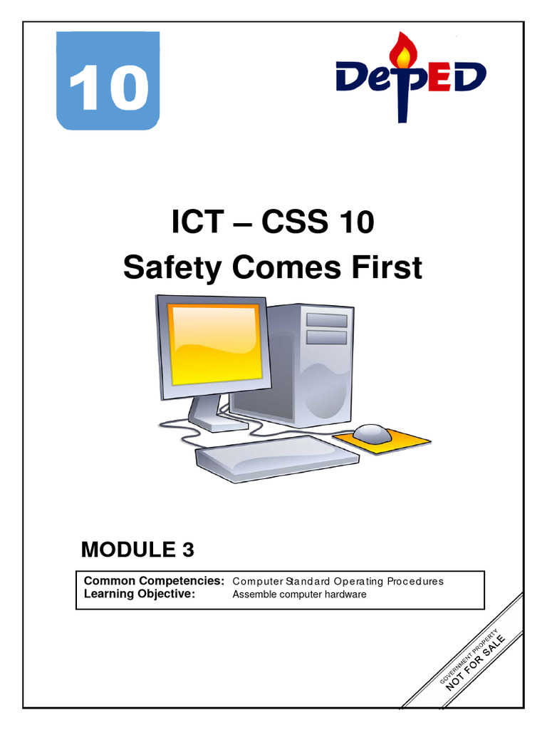 Ict - Css 10 Safety Comes First: Division of City Schools - Manila | PDF | Electrostatic ...