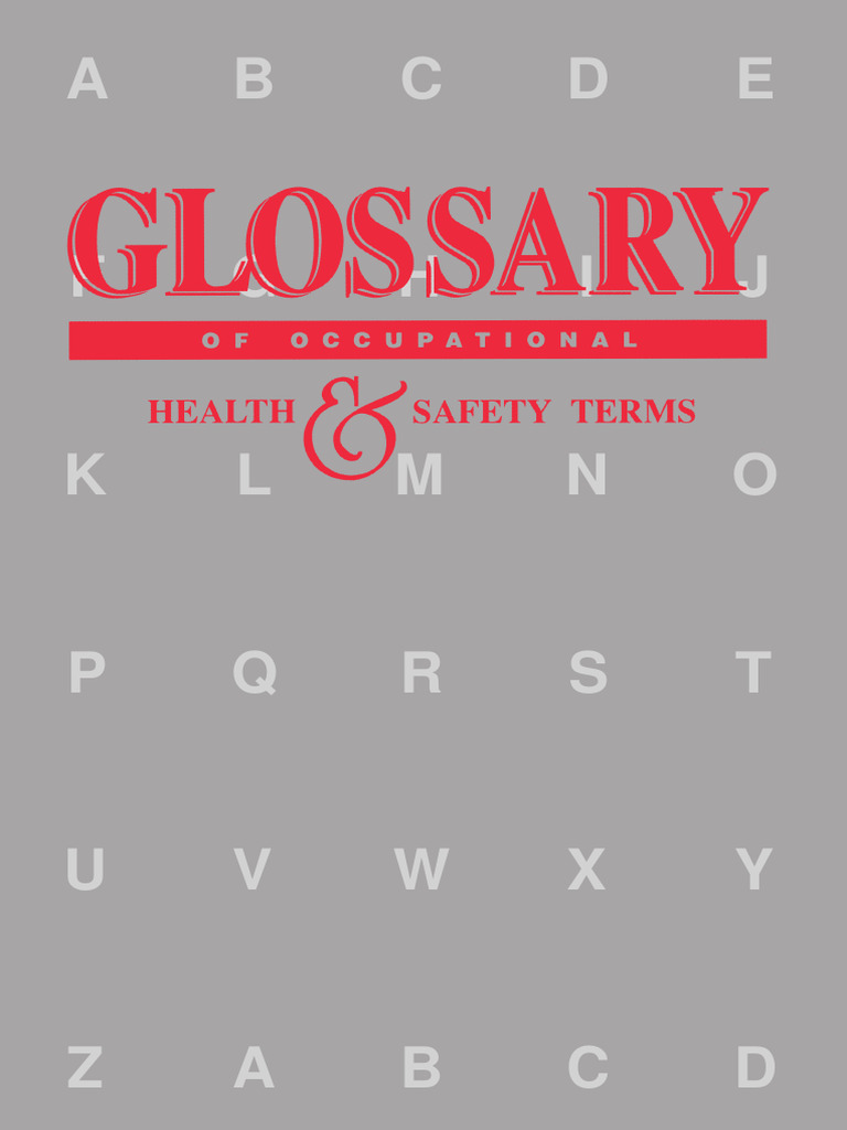 Health and Safety - Glossary of Terms | PDF | Occupational Safety And ...