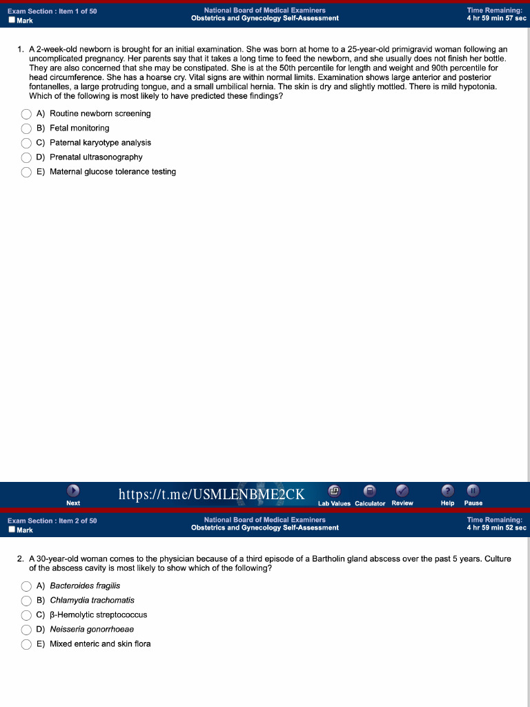 ObGy 6 - Questions | PDF | Cervical Cancer | Pregnancy