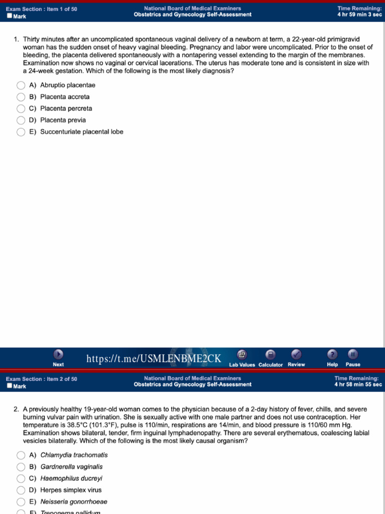 ObGy 5 - Questions v1 | PDF | Childbirth | Pregnancy