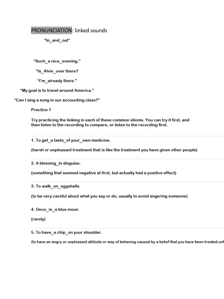 Sound Linking Present | PDF