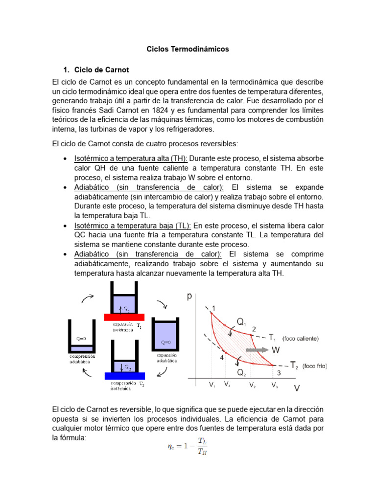 Ciclos Termodinámicos | PDF | Refrigeración | Vapor