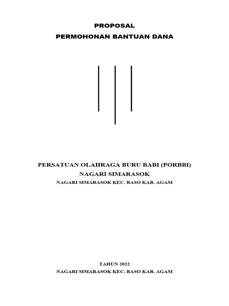Permohonan Dana Alek Buru Babi PORBBI | PDF