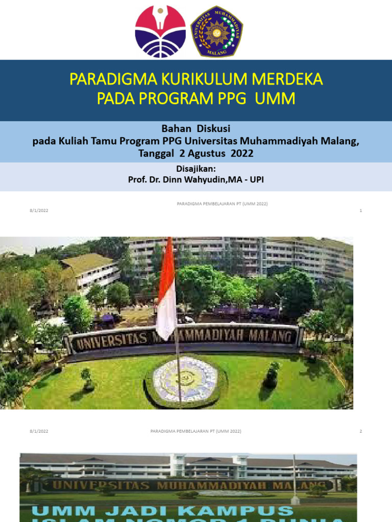 Paradigma Kurikulum Merdeka Pada Program PPG Umm PDF | PDF