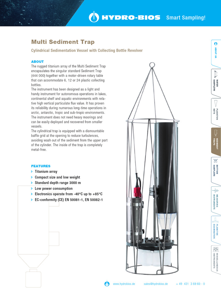 Hydrobios Multitrampa de Sedimento - en | PDF | Earth Sciences