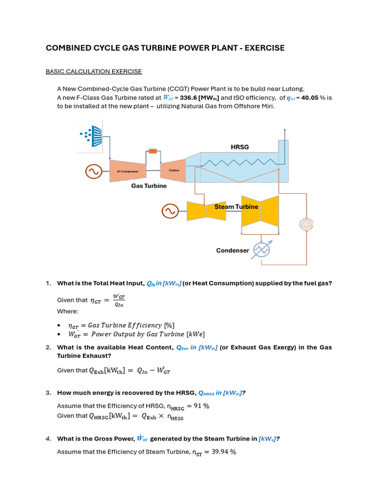 Combined Cycle Gas Turbine Power Plant | PDF | Energy Conversion ...