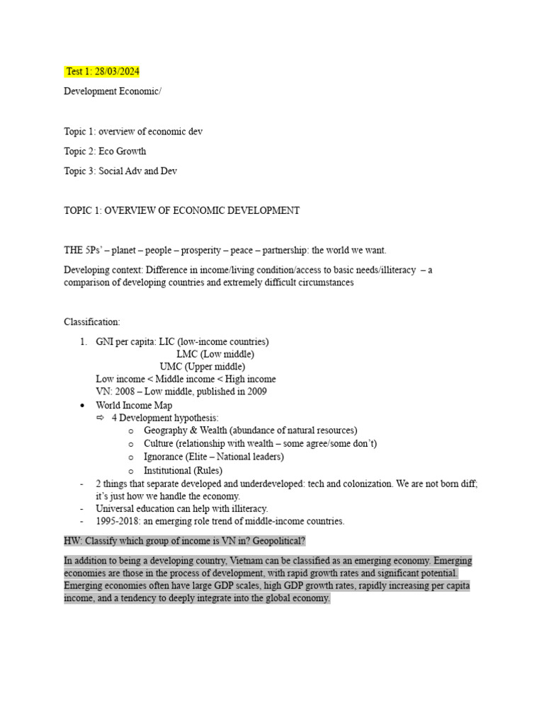 Dev Eco | PDF | Gross Domestic Product | Gini Coefficient