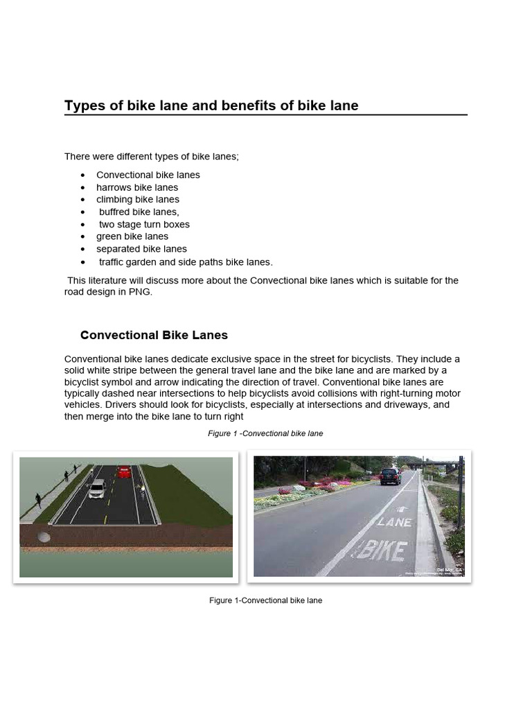PNG Bike Lanes: Types & Benefits | PDF | Cycling Infrastructure ...
