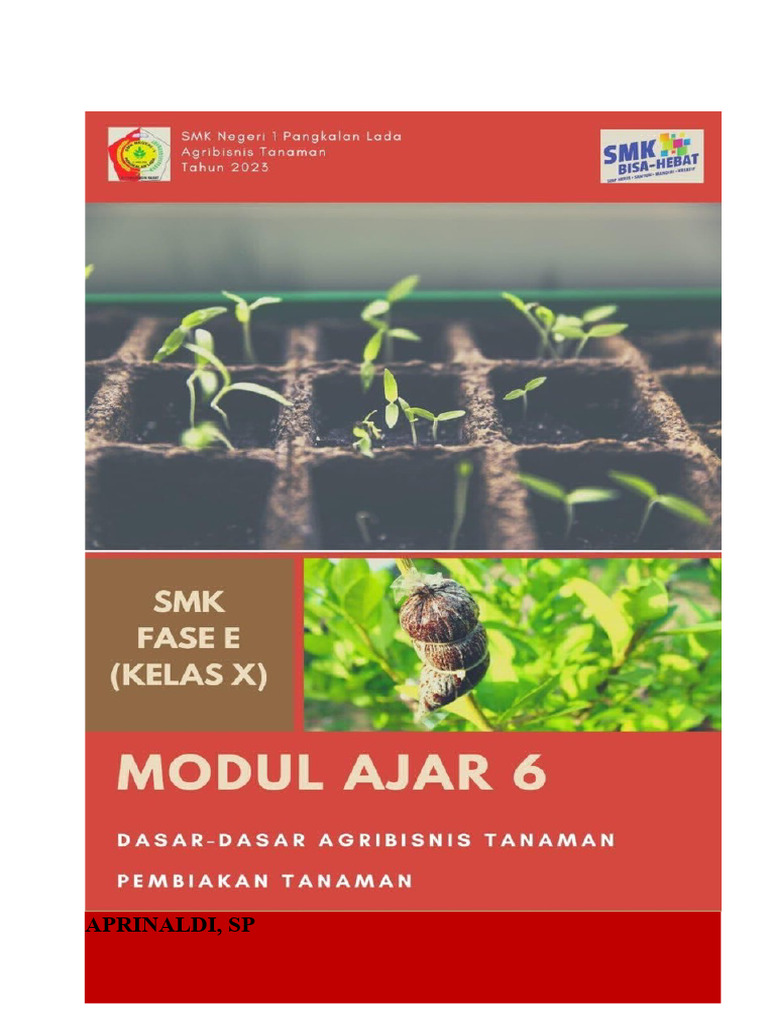 Modul Ajar Dasar-Dasar Agribisnis Tanaman - Pembiakkan Tanaman - Fase E | PDF