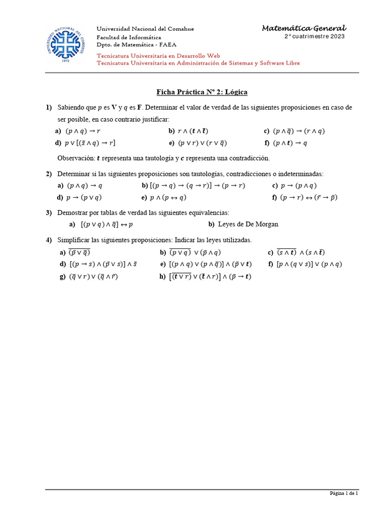 Ficha Práctica N°2-2C_2023 | PDF