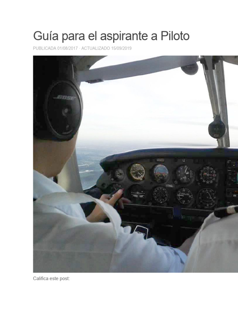 Guía para El Aspirante A Piloto | PDF | Aeronave | Aeropuerto