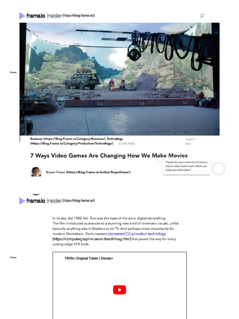 7 Ways Video Games Are Changing How We Make Movies | PDF