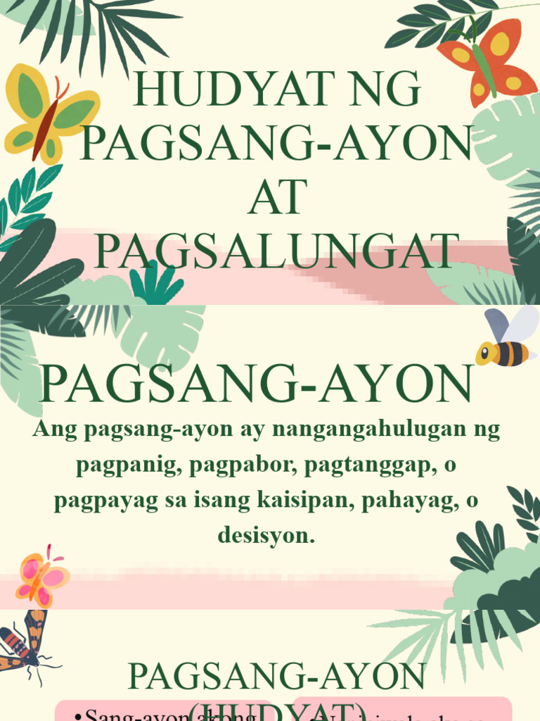 10.3 Hudyat NG Pagsang-Ayon at Pagsalungat | PDF