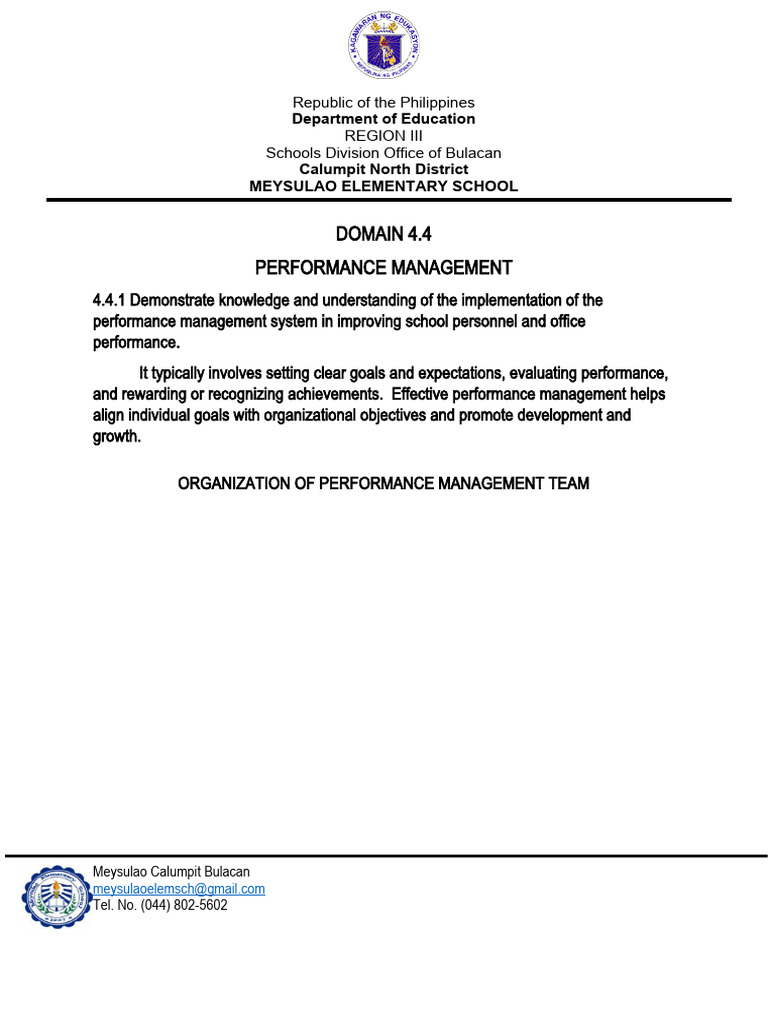 Domain 4.performance Management | PDF | Learning | Cognition