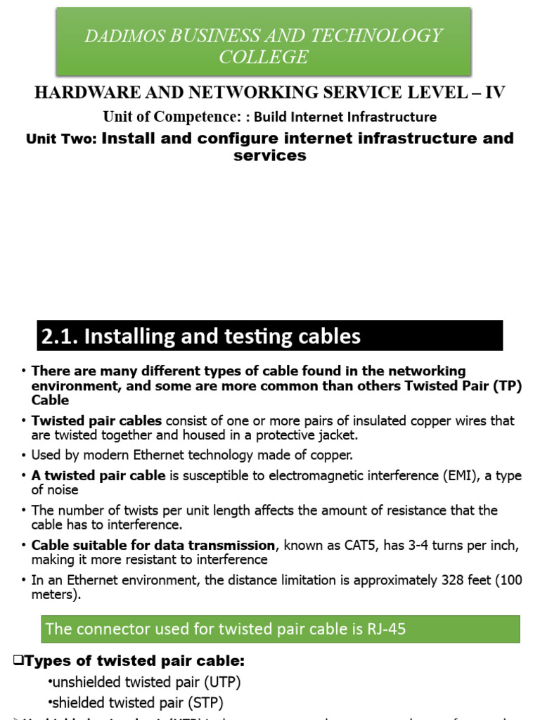M02 Build Internet Infrastructure | PDF | Computer Network | Ip Address