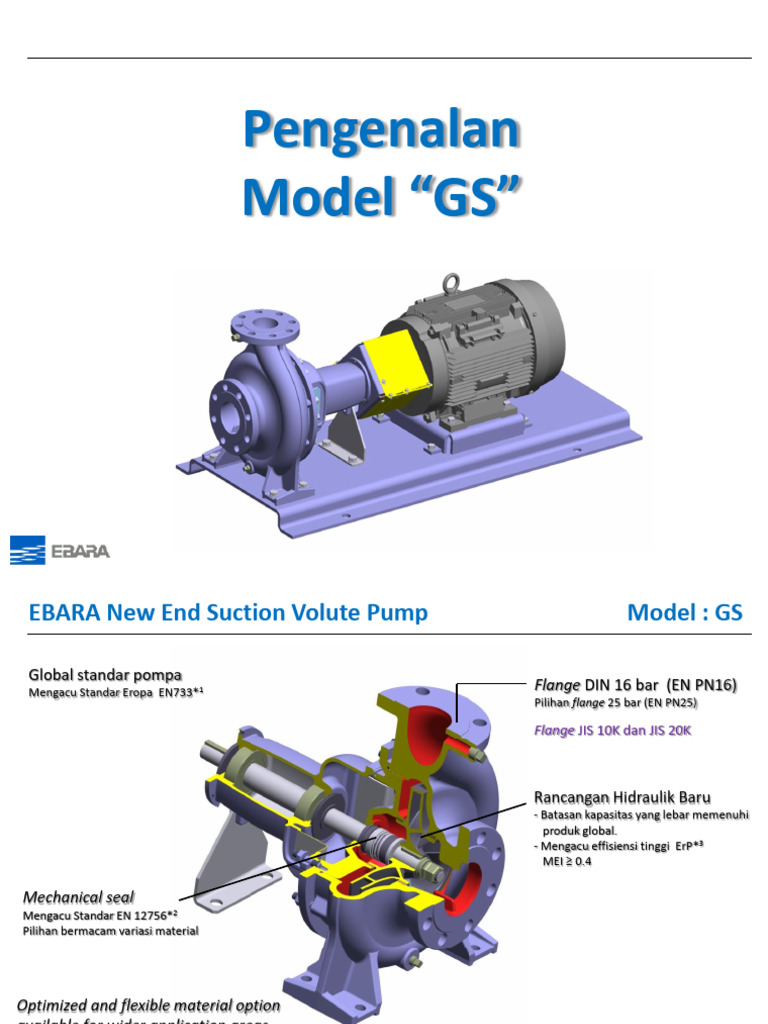 Ebara GS | PDF | Pump | Hydraulics